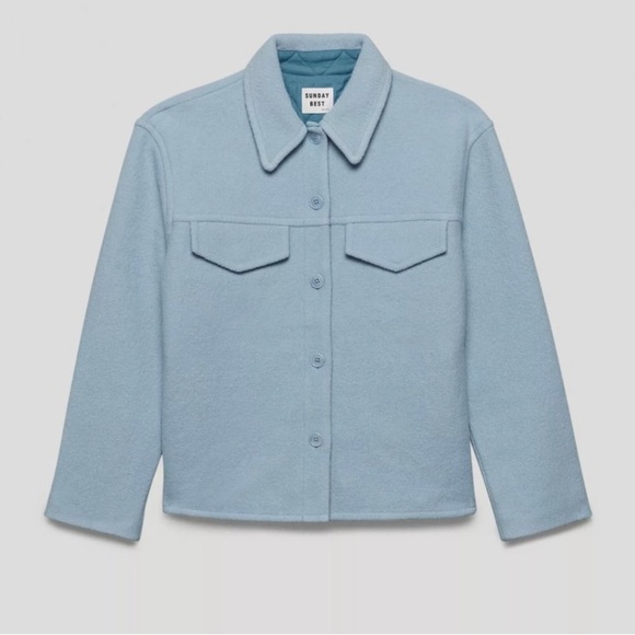 Sunday Best | Jackets & Coats | Sunday Best Sky Shirt Jacket New W Tags ...